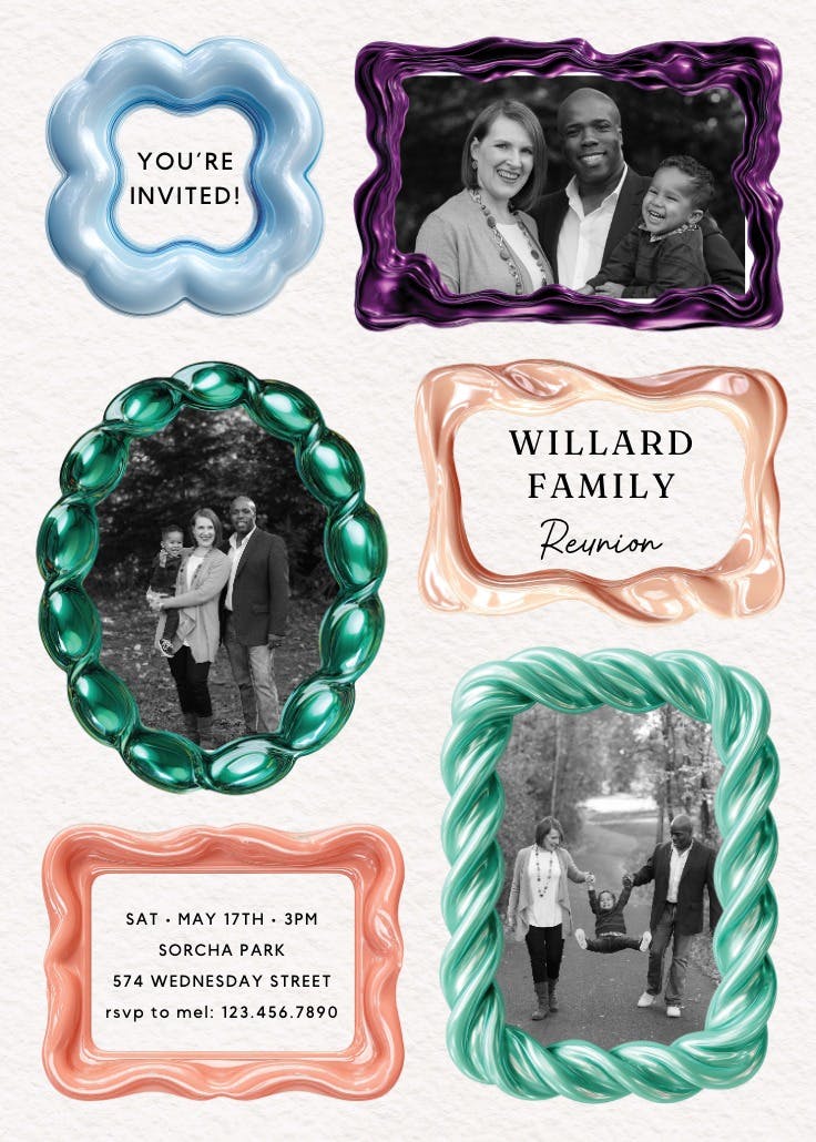Family Frames - Family Reunion Invitation Template | Greetings Island